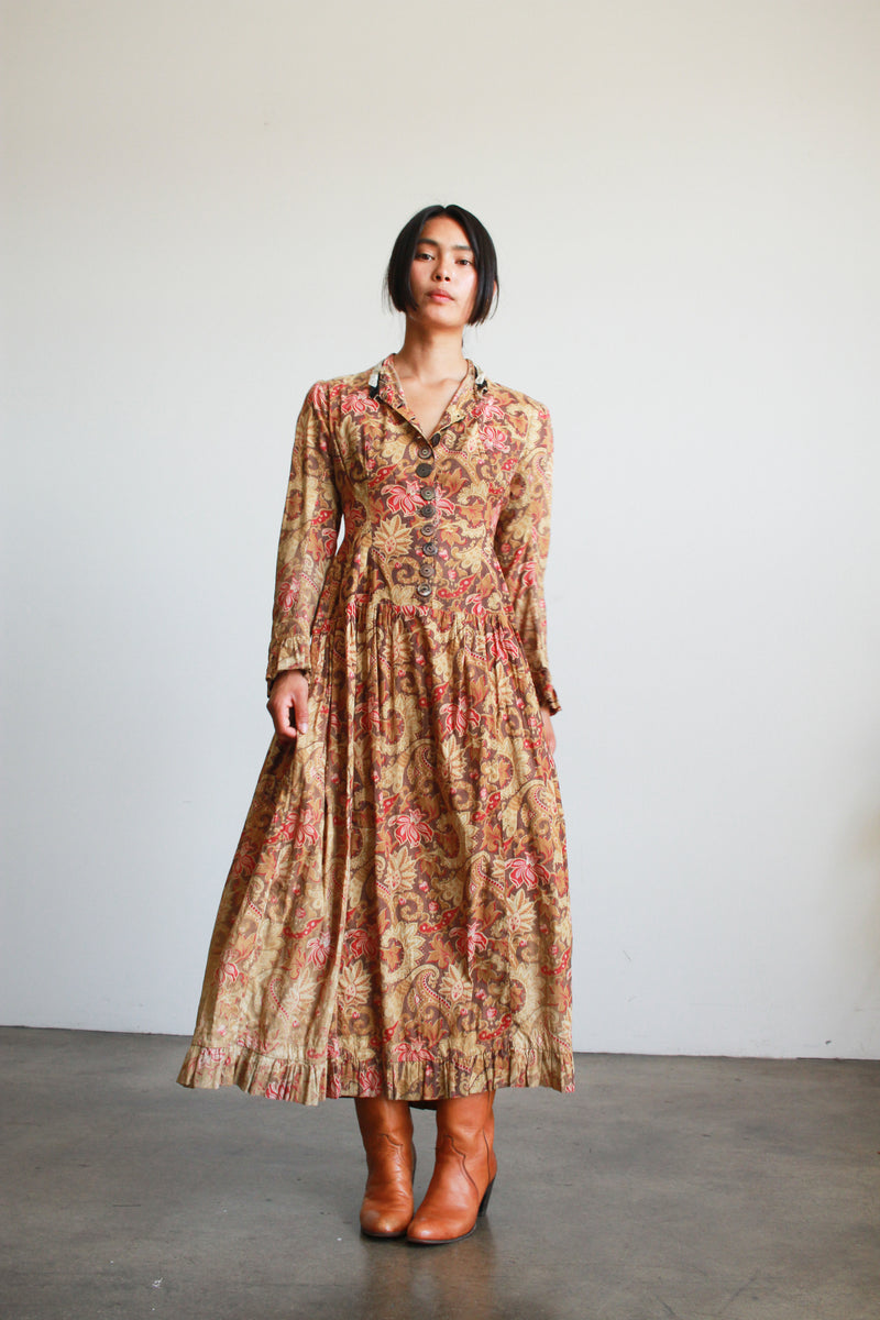 Antique Turkey Calico Print Cotton Dress – Blossom Vintage